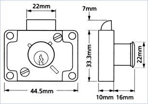 UNION J4148-PL-1.75 Till Lock Straight Cylinder Pattern 1.3/4 (EACH ...